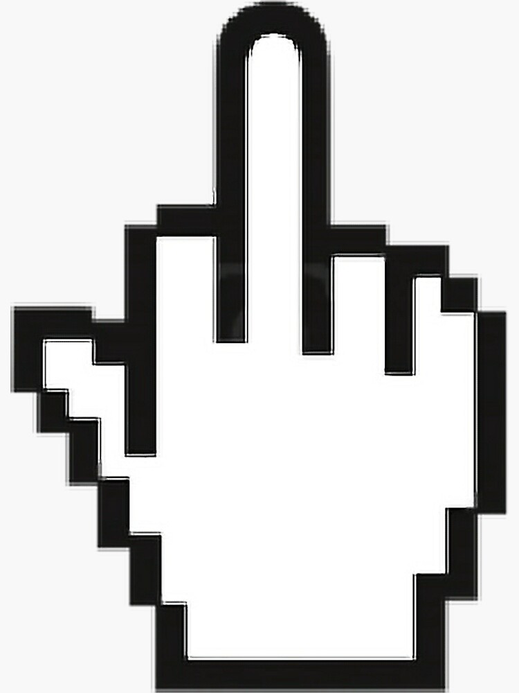 "Middle Finger Curser " Sticker for Sale by michaela8 | Redbubble