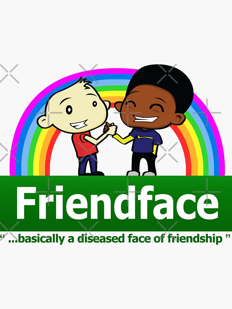 "IT Crowd Friendface T-Shirt" Sticker for Sale by PinkPlatypus | Redbubble