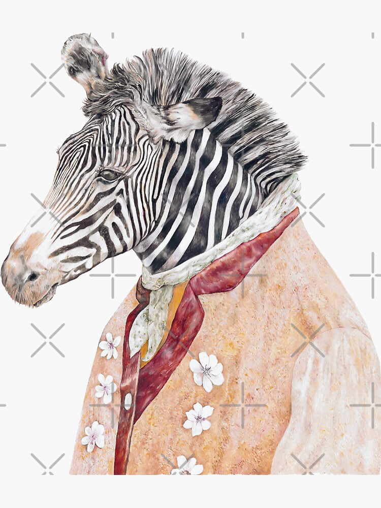 "Zebra Cream" Sticker for Sale by AnimalCrew | Redbubble