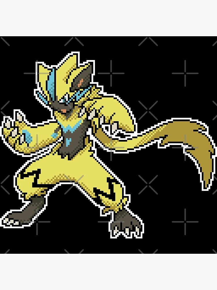 "Pixel Zeraora" Poster by Leonidastee | Redbubble