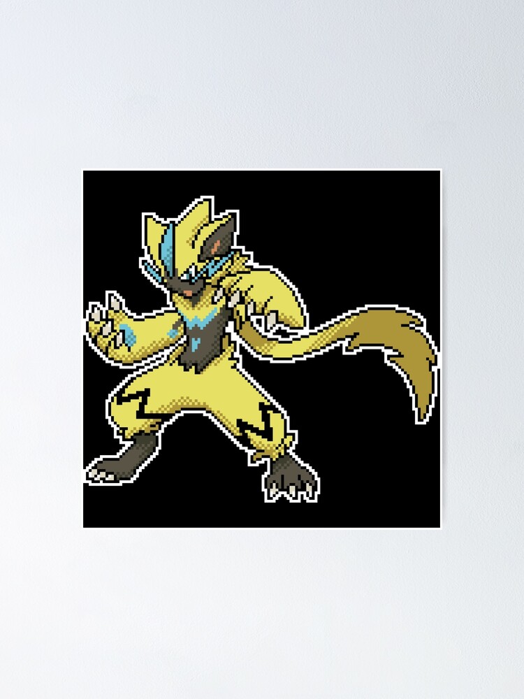 "Pixel Zeraora" Poster by Leonidastee | Redbubble