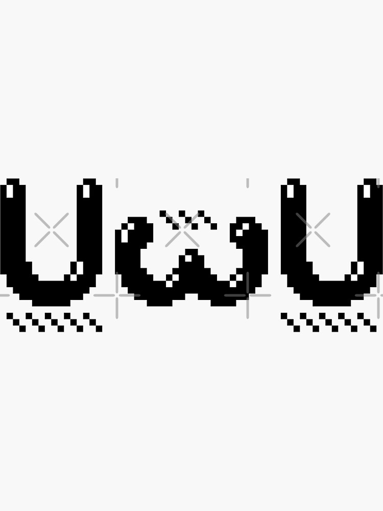"Pixel UwU" Sticker for Sale by Leonidastee | Redbubble
