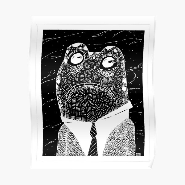 "Portrait of a Weeping Toad (white)" Poster for Sale by MacSquiddles ...