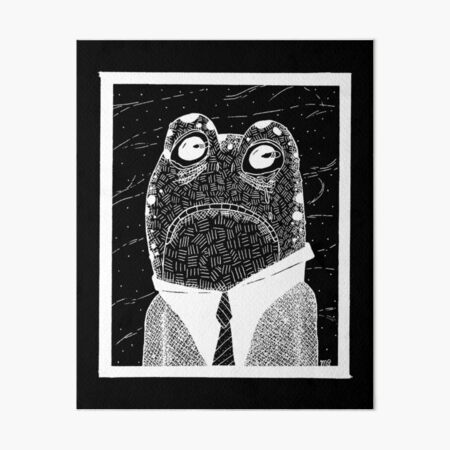 "Portrait of a Weeping Toad (white)" Art Board Print by MacSquiddles ...