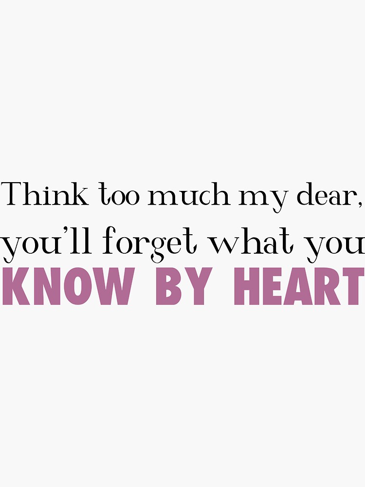 "Alice By Heart - Know By Heart" Sticker for Sale by broadway-island ...