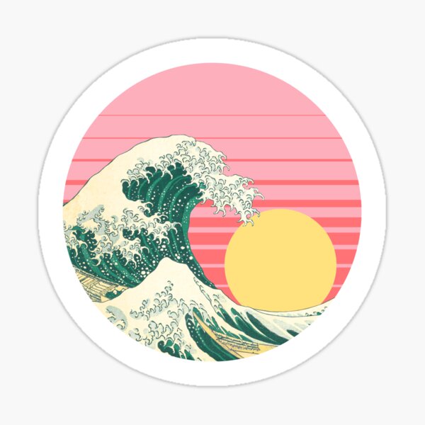 "the aesthetic wave" Sticker for Sale by elishabatto | Redbubble