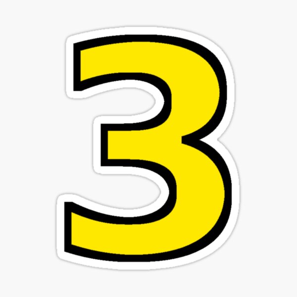 "Daniel Ricciardo Number Three" Sticker for Sale by Rivao | Redbubble