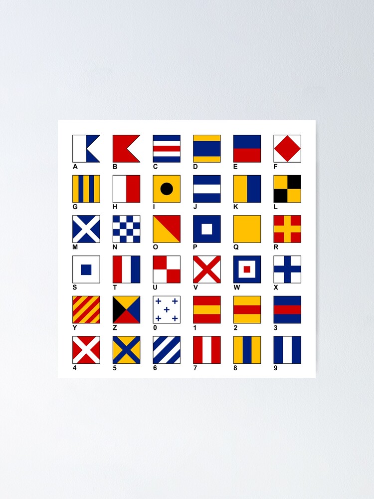 "Nautical Flags" Poster by tandre | Redbubble