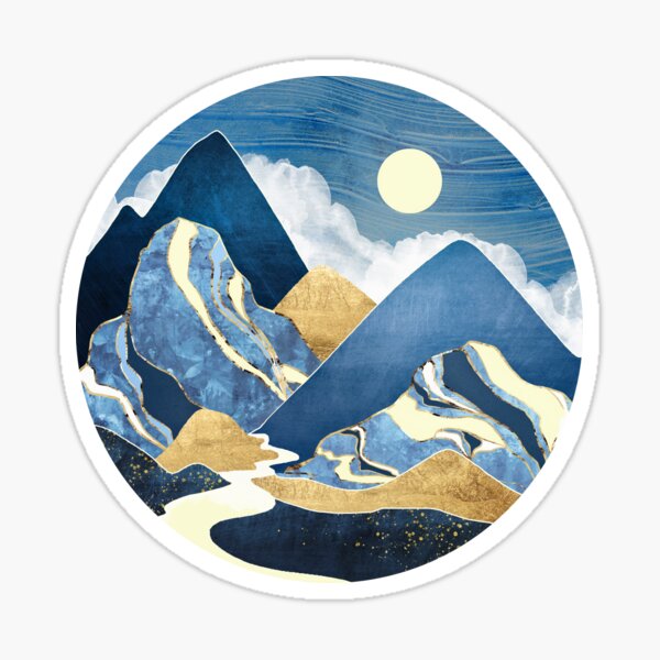 "Moon River" Sticker for Sale by spacefrogdesign | Redbubble