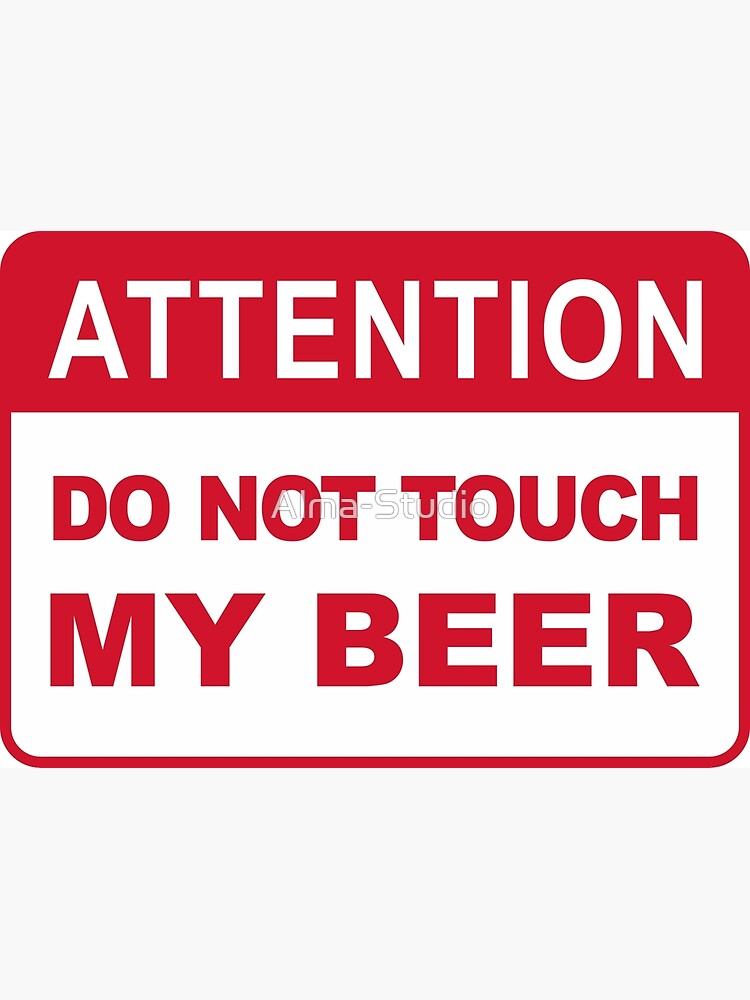 "Do Not Touch My Beer, Fridge sticker, Beer Sticker, Funny Attention ...