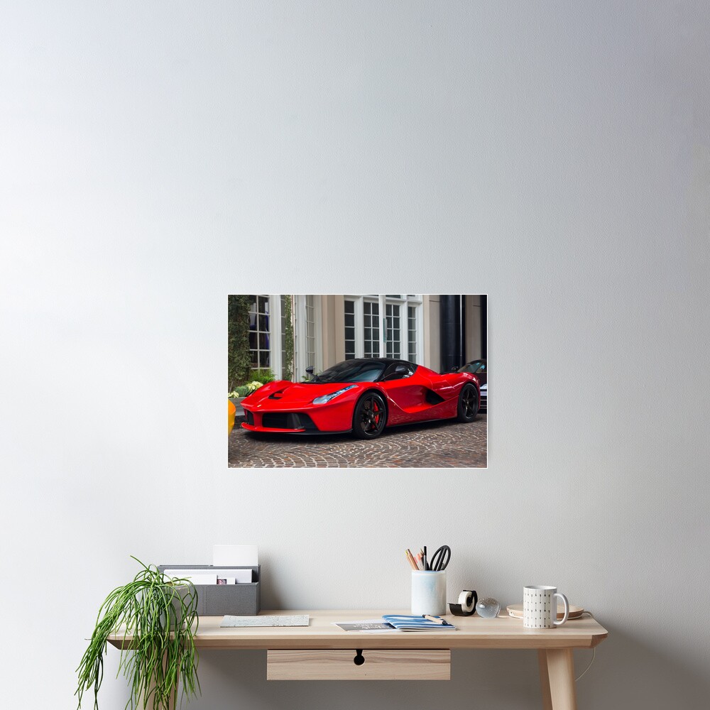 "Ferrari LaFerrari In Red" Poster for Sale by dcoynepics | Redbubble