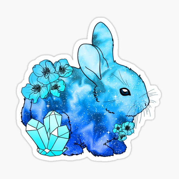 "Blue Ice Bunny" Sticker for Sale by caroKanta | Redbubble