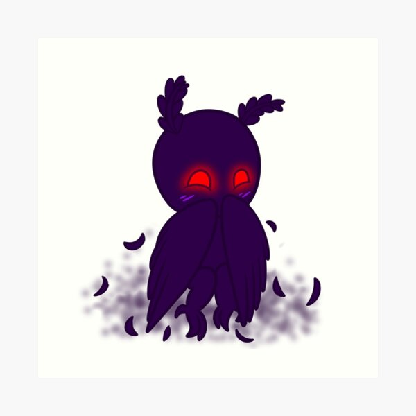 "Kawaii Mothman - Cute Mothman - Pretty Cryptids" Art Print for Sale by ...