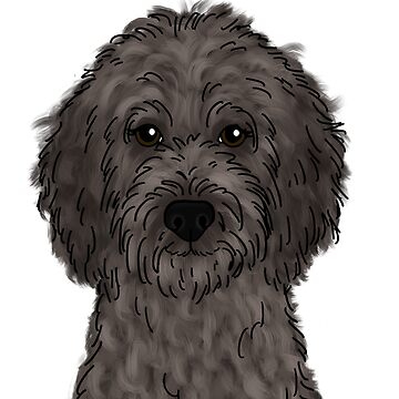 "Gray Goldendoodle " Sticker for Sale by ktscanvases | Redbubble