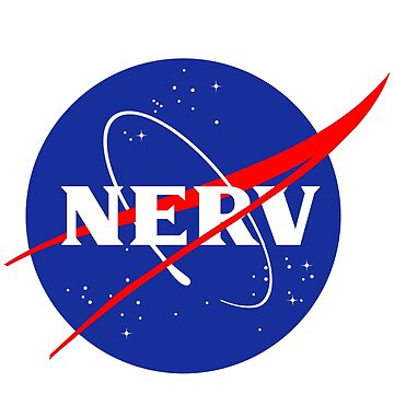 "NASA x NERV" Sticker for Sale by dumbvaporwave | Redbubble