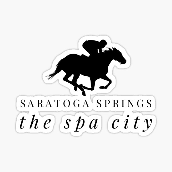 "Saratoga Springs Racing Horse with Jockey" Sticker by slappywalker ...