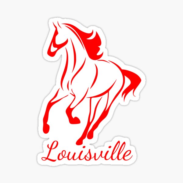 "Louisville Kentucky Horse Script" Sticker by slappywalker | Redbubble