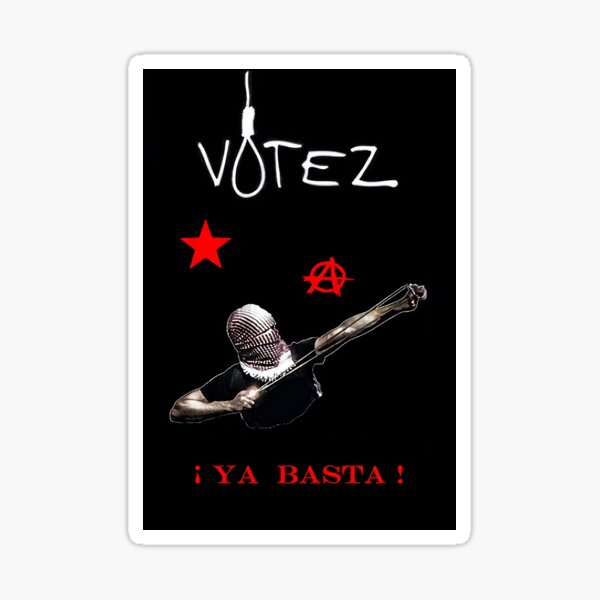 "No votes Ya Basta" Sticker by Ahimsazen | Redbubble