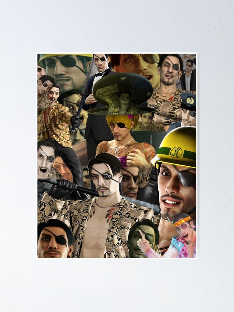"Majima Everywhere" Poster for Sale by ahkosorsomesayk | Redbubble