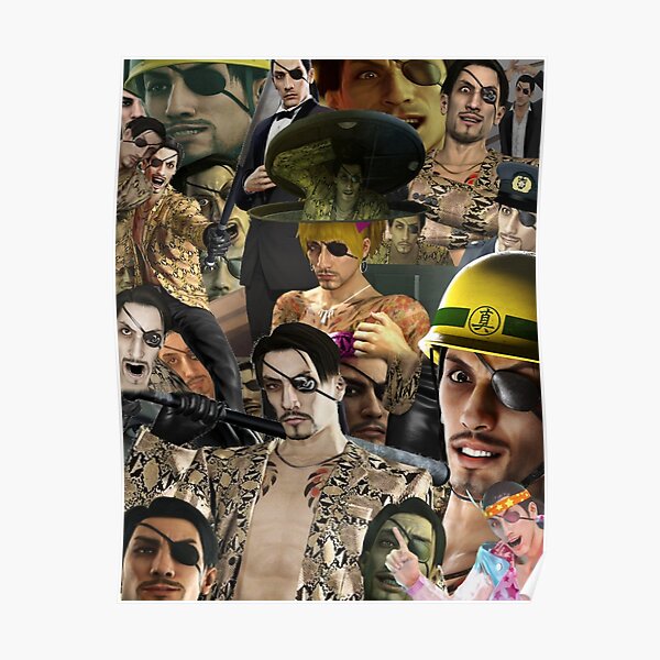 "Majima Everywhere" Poster for Sale by ahkosorsomesayk | Redbubble
