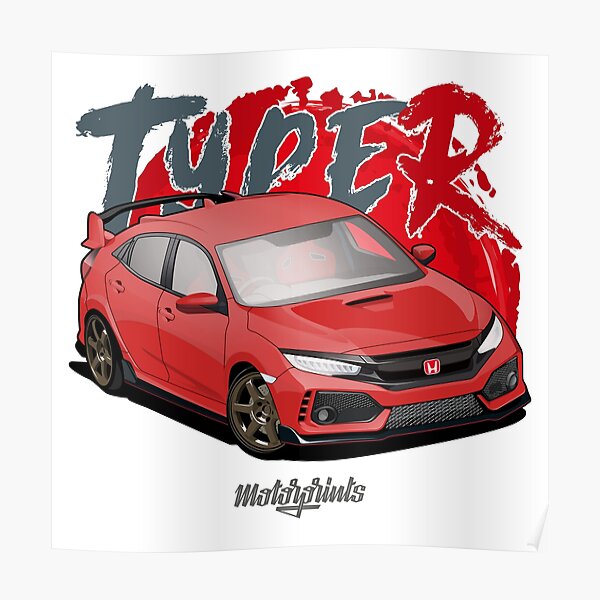 "Type R (red)" Poster by MotorPrints | Redbubble