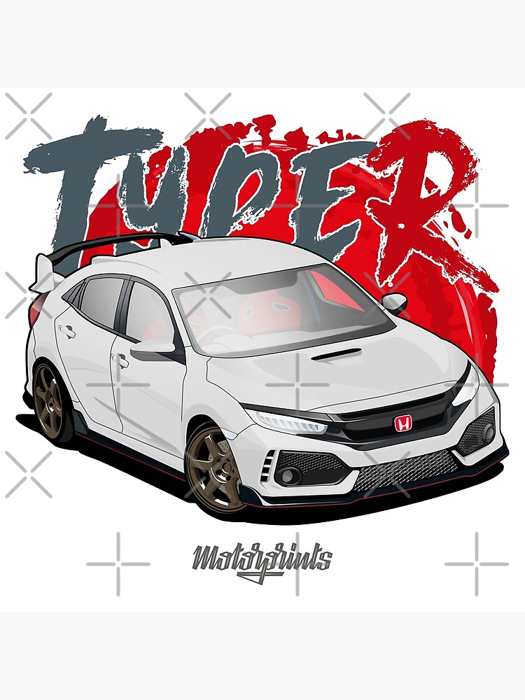 "Type R (white)" Poster for Sale by MotorPrints | Redbubble