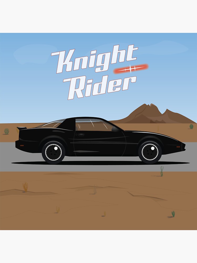 "Knight Rider Illustration poster" Sticker for Sale by attilapallagi ...