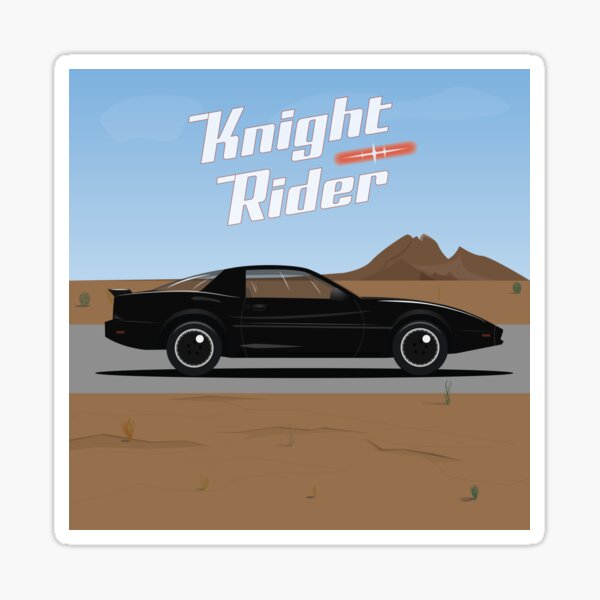 "Knight Rider Illustration poster" Sticker for Sale by attilapallagi ...