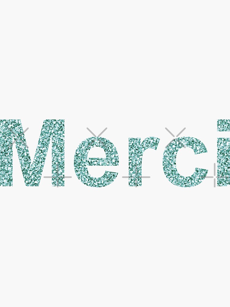 "Merci" Sticker by koovox | Redbubble