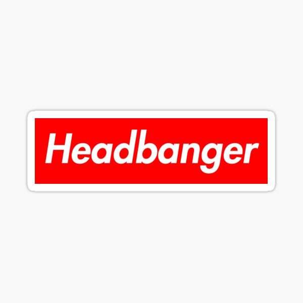 "Headbanger" Sticker for Sale by redraddesigns | Redbubble