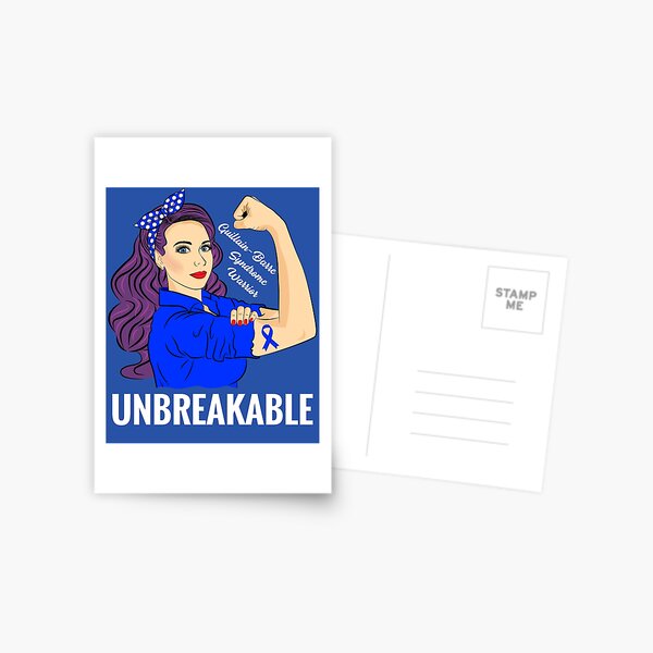 "Guillain-Barre Syndrome Survivor GBS Warrior Unbreakable" Postcard for ...