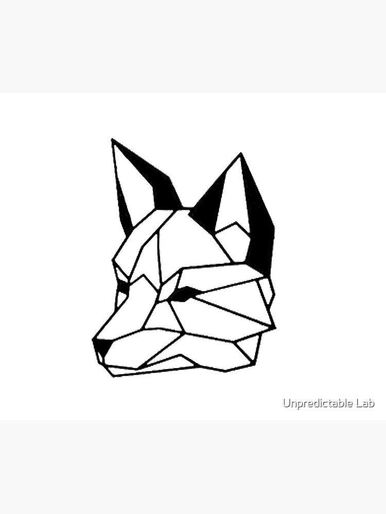 Póster «Cara de zorro geometrico I low poly I line art » de DecoLab ...