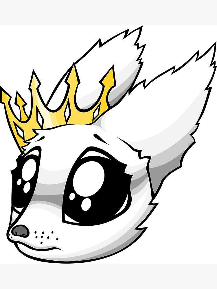 "Royal Arctic Fox With Crown" Art Print by dicktree | Redbubble