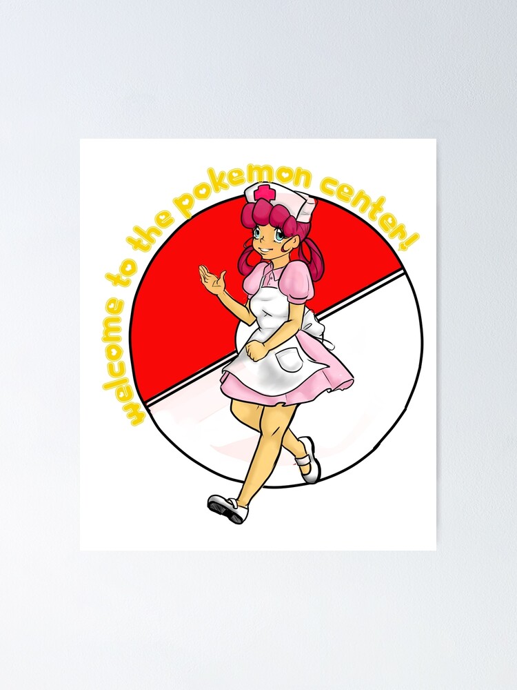 "welcome to the pokemon center!" Poster for Sale by aleushadrake ...