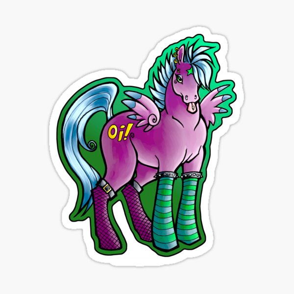 "Punkee Pony" Sticker for Sale by cybercat | Redbubble