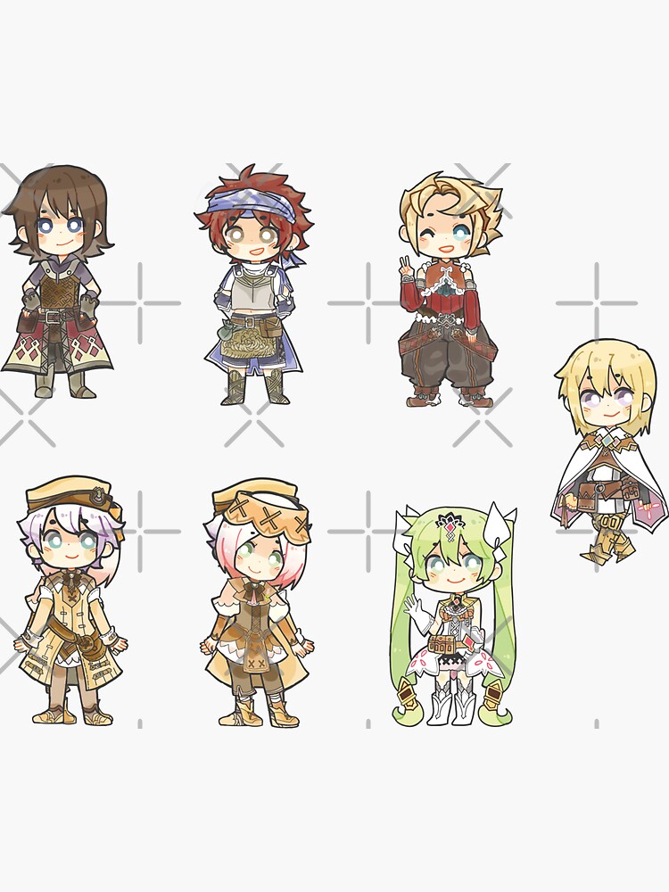 "RF Protags" Sticker by azuki-bean | Redbubble