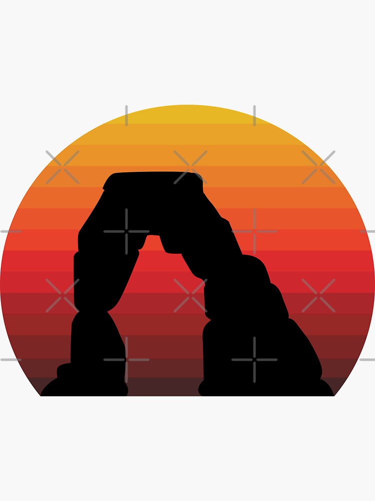 "Delicate Arch Sunset " Sticker for Sale by randilynn18 | Redbubble