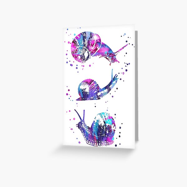 "Snail" Greeting Card for Sale by Rosaliartbook | Redbubble