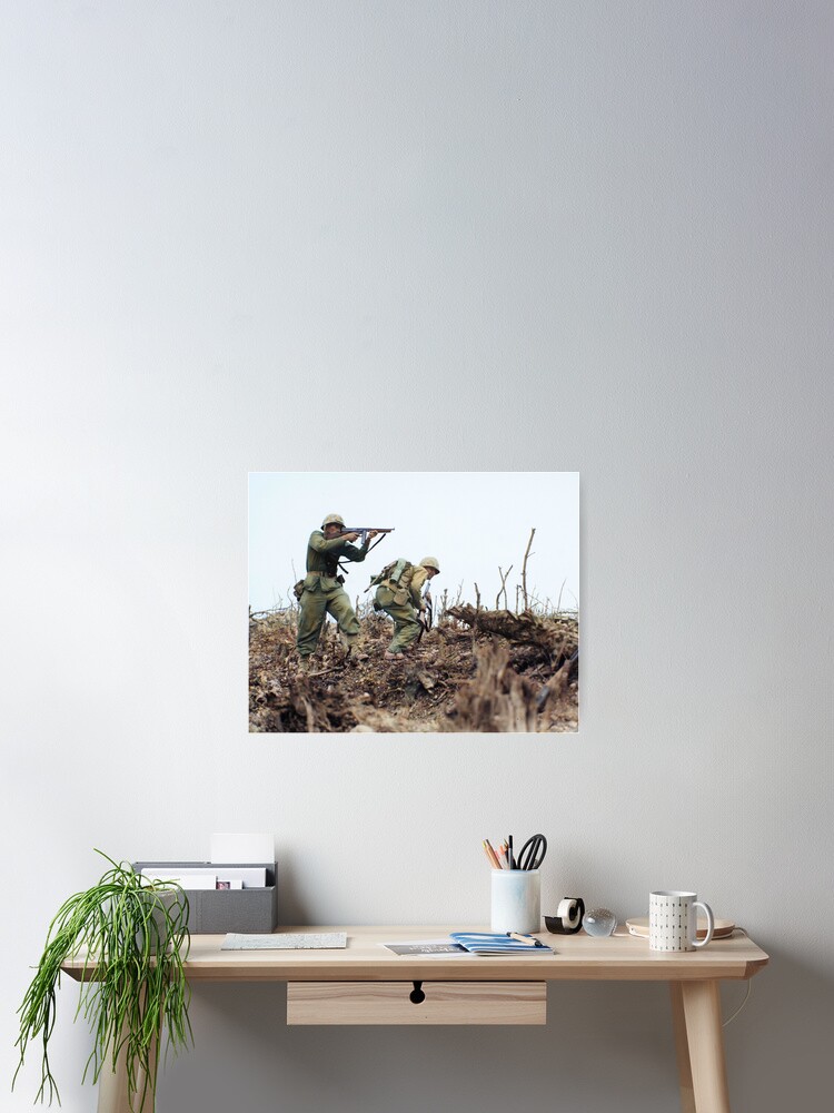 "Marine attack Wana Ridge on Okinawa" Poster for Sale by Richard White ...