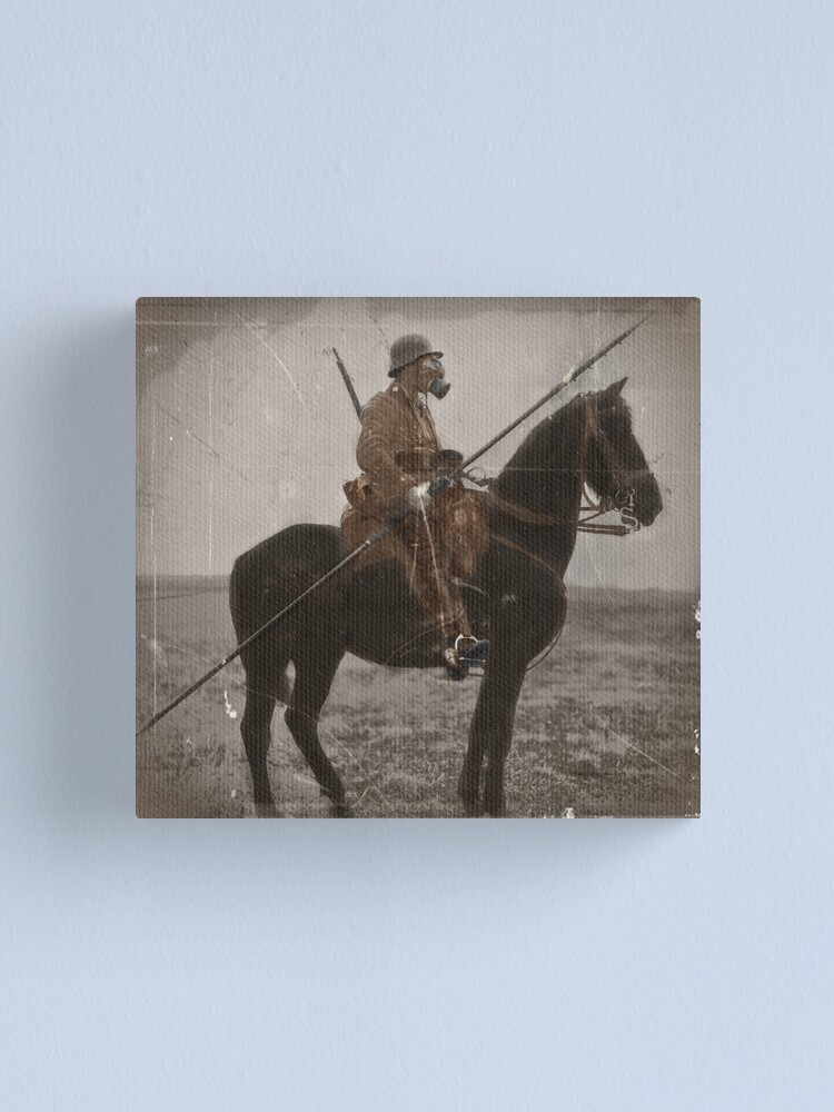 "German Lancer on Horseback WWI" Canvas Print for Sale by dianegaddis ...