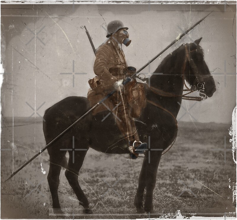 "German Lancer on Horseback WWI" by dianegaddis | Redbubble