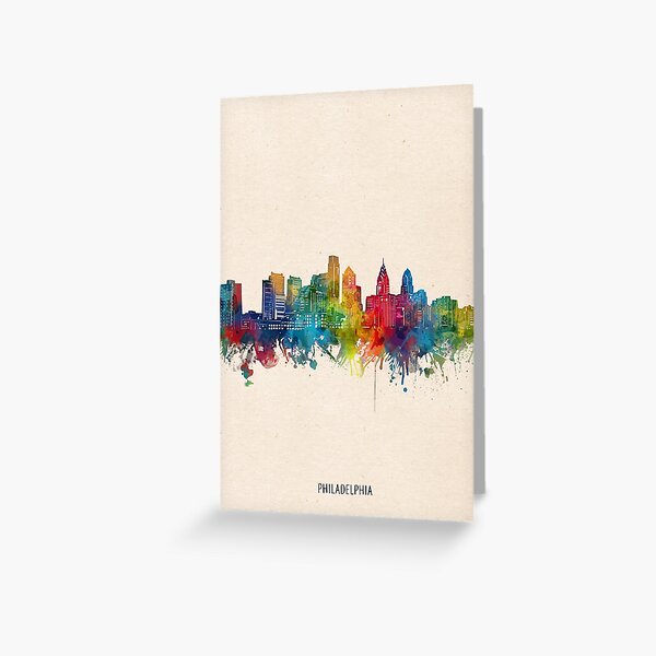 "philadelphia skyline" Greeting Card by BekimART | Redbubble
