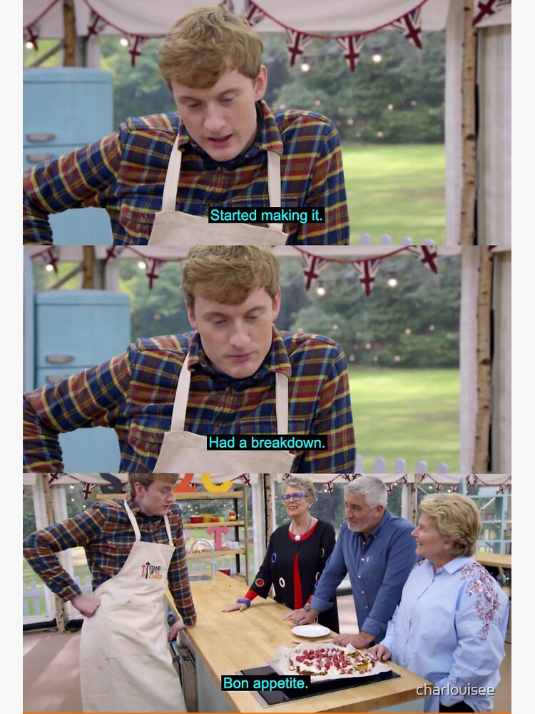 "James Acaster Great British Bake Off " Magnet for Sale by charlouisee ...