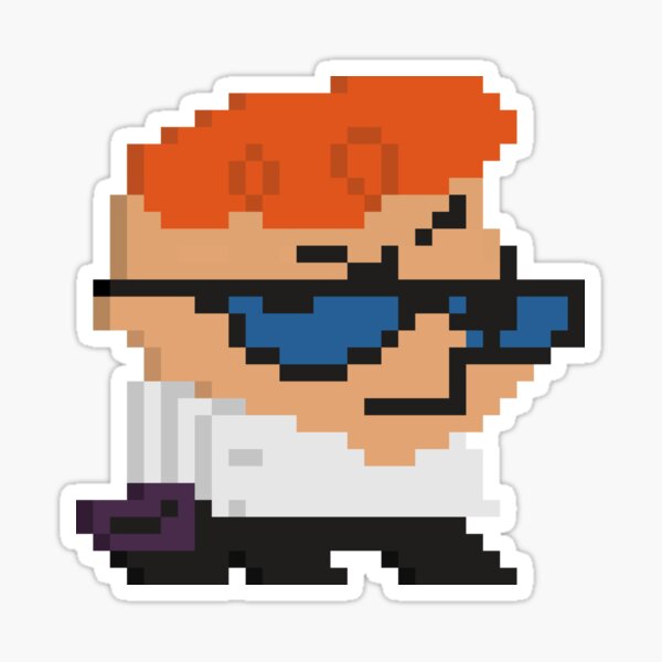 "Dexter's Lab Dexter Voxel Style" Sticker by Soomz | Redbubble