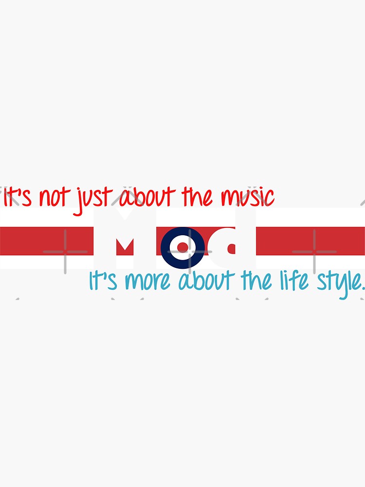 "A Mod life style " Sticker by ironcliffdesign | Redbubble