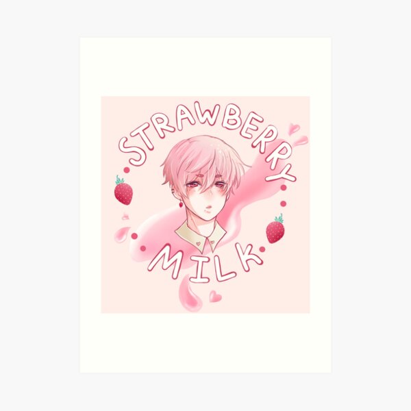 "Strawberry Milk Boy Alt Ver" Art Print for Sale by Devious-Monster ...