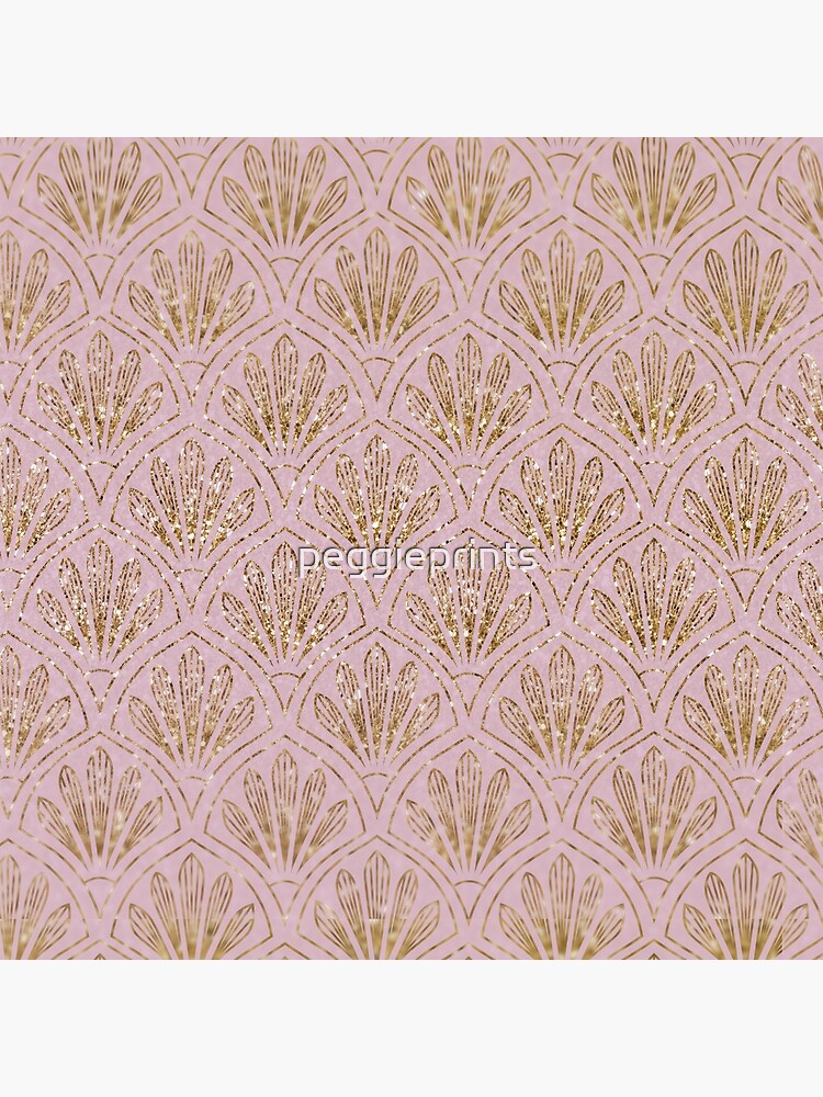 "Rose pâle art deco pattern - gold" Poster by peggieprints | Redbubble