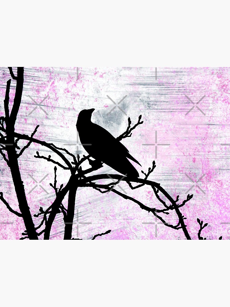 "Pink Crow" Sticker for Sale by TrapperWeasel | Redbubble