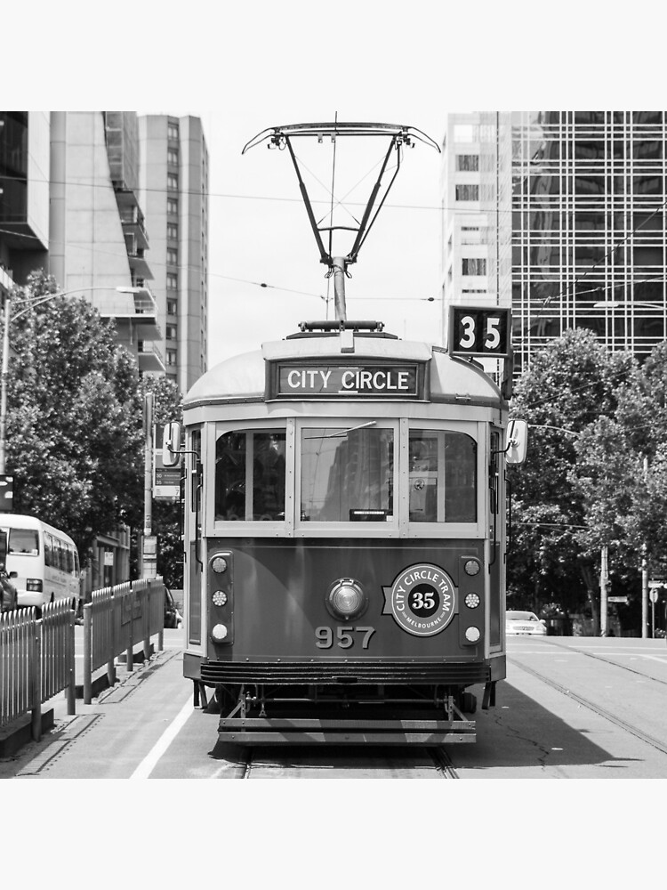 " Route 35 - City circle classic W class tram Melbourne." Poster by ...