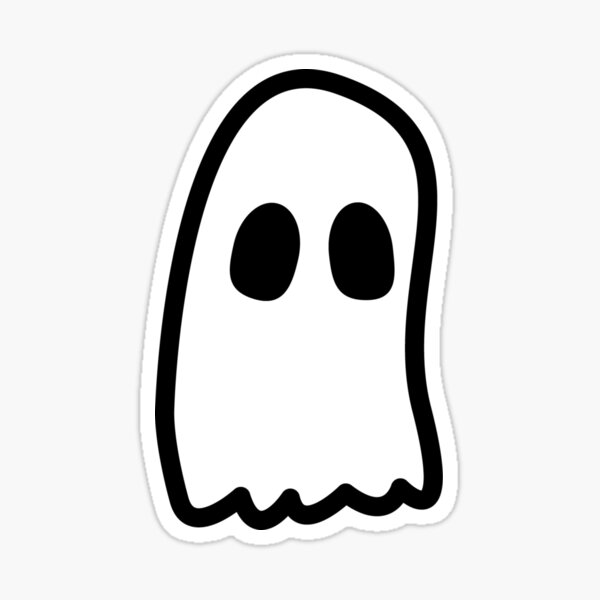 "Smallest Ghost" Sticker for Sale by nocluekid | Redbubble